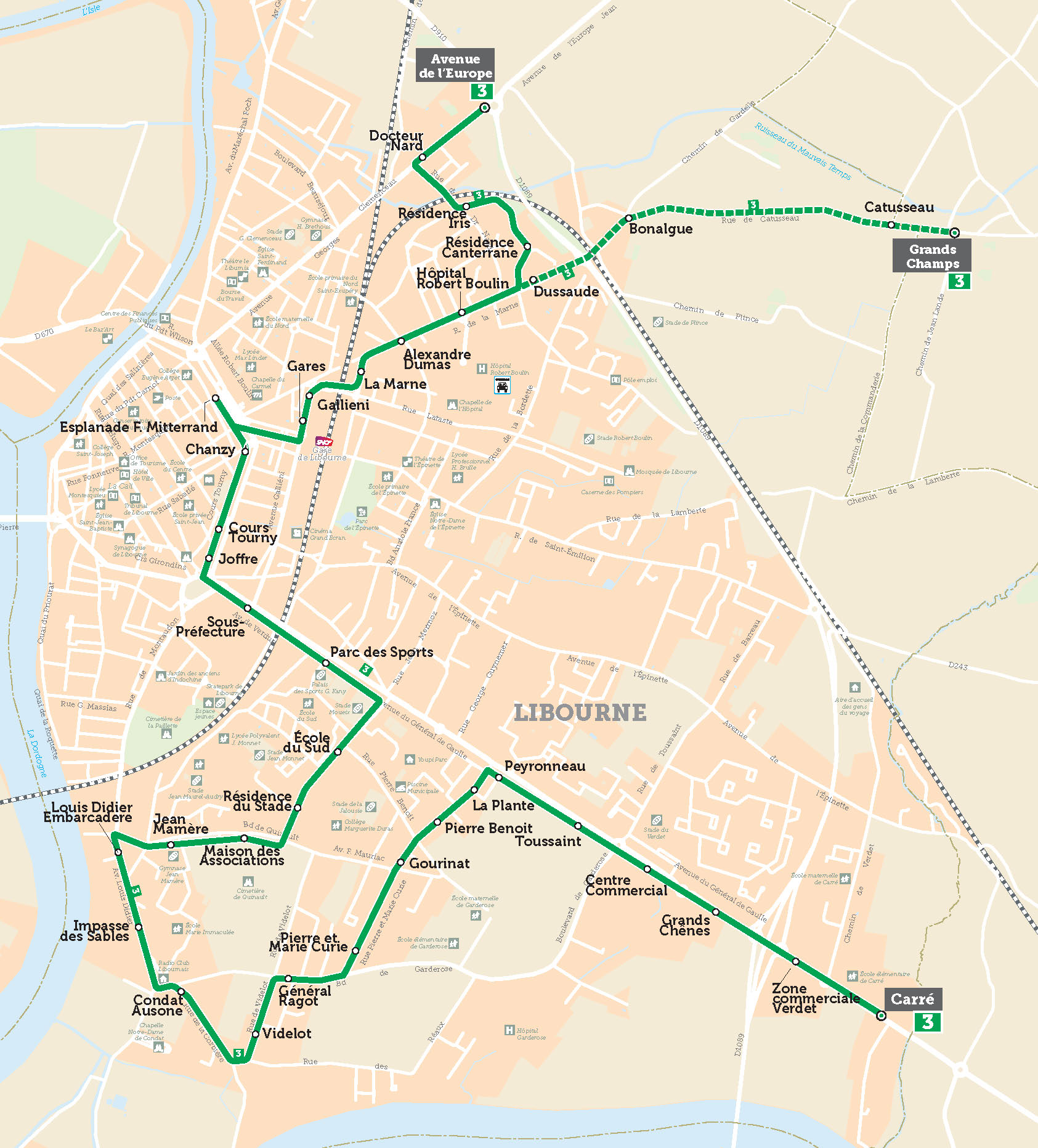 Ligne 3 - Calibus - Un service de transports en commun de La Cali