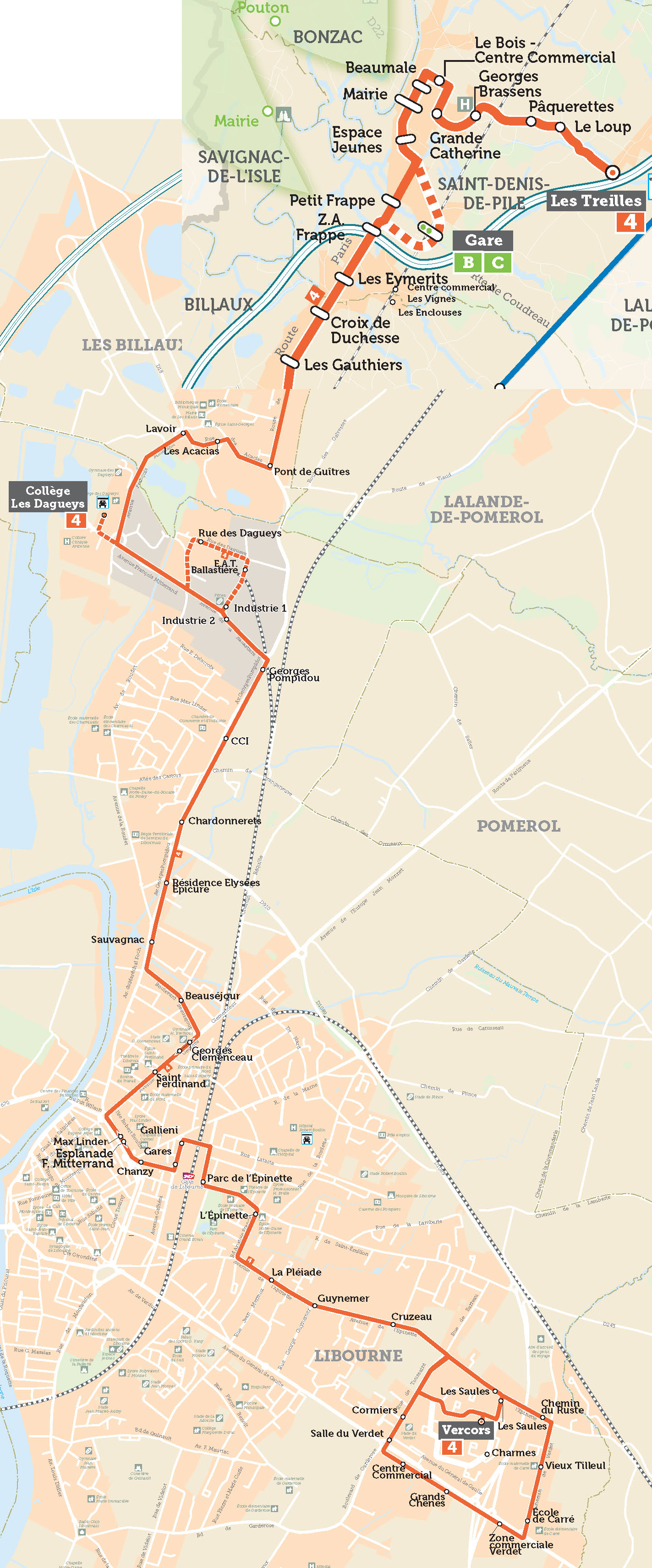 Ligne 4 - Calibus - Un service de transports en commun de La Cali