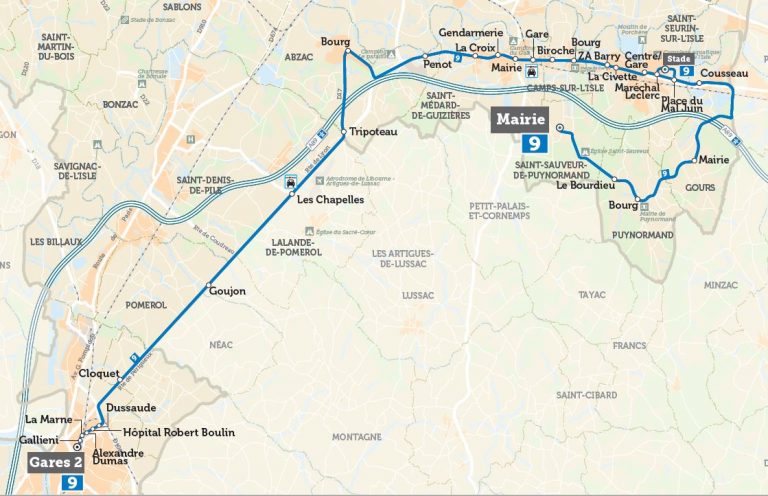 Ligne 9 - Calibus - Un service de transports en commun de La Cali